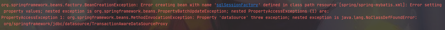 Error Creating Bean With Name ‘sqlsessionfactory Defined In Class Path Resource Longkui 博客园